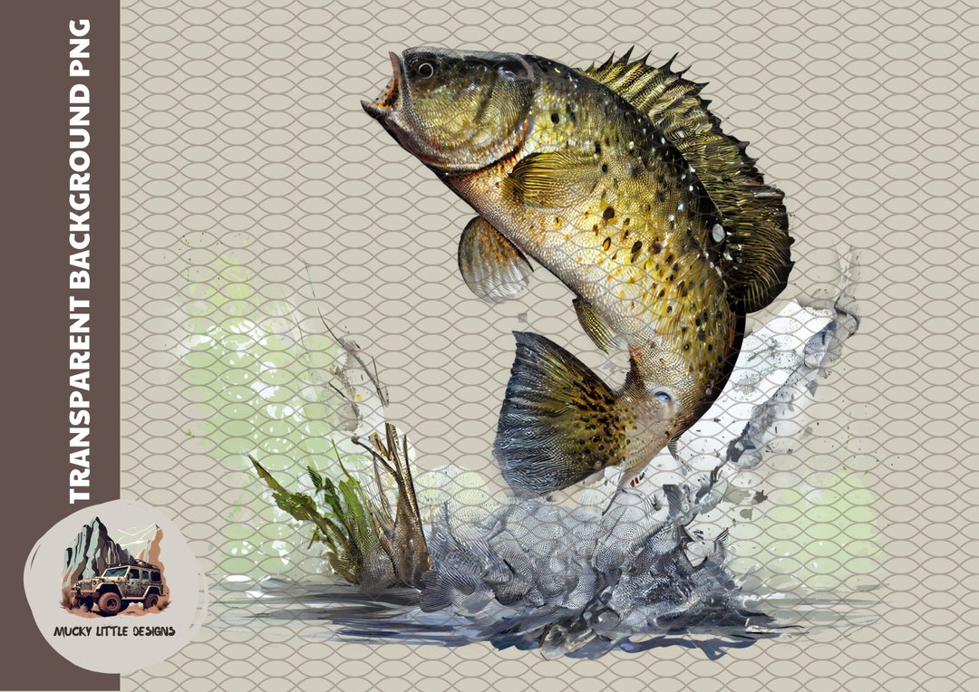 Crappie Png Fishing Png Jumping Sublimation Design Transparent - Etsy