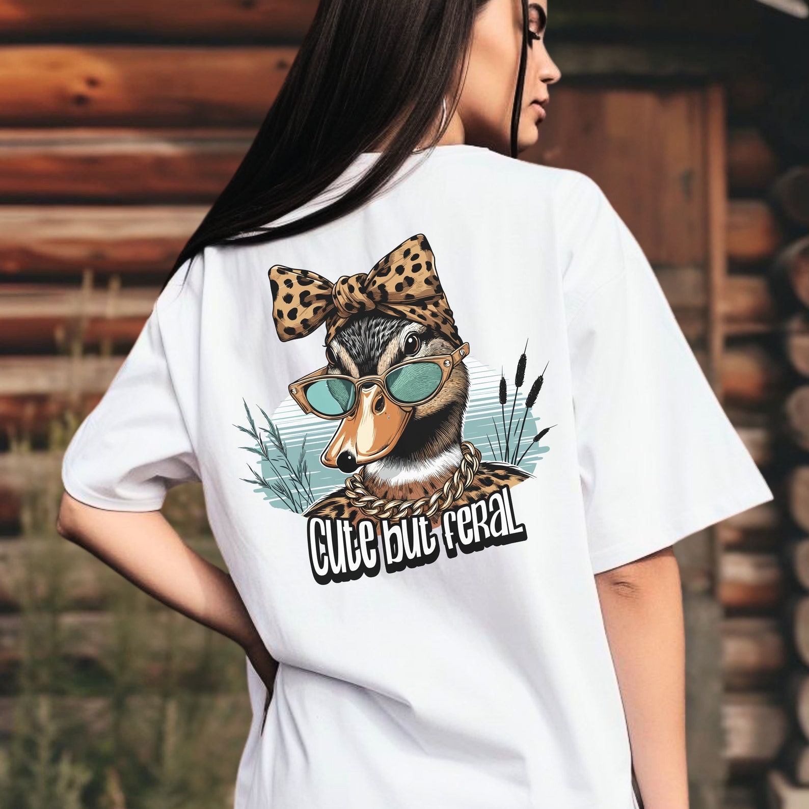 Funny Duck Messy Bun PNG | Feral Animal Design (digital Download) - Etsy
