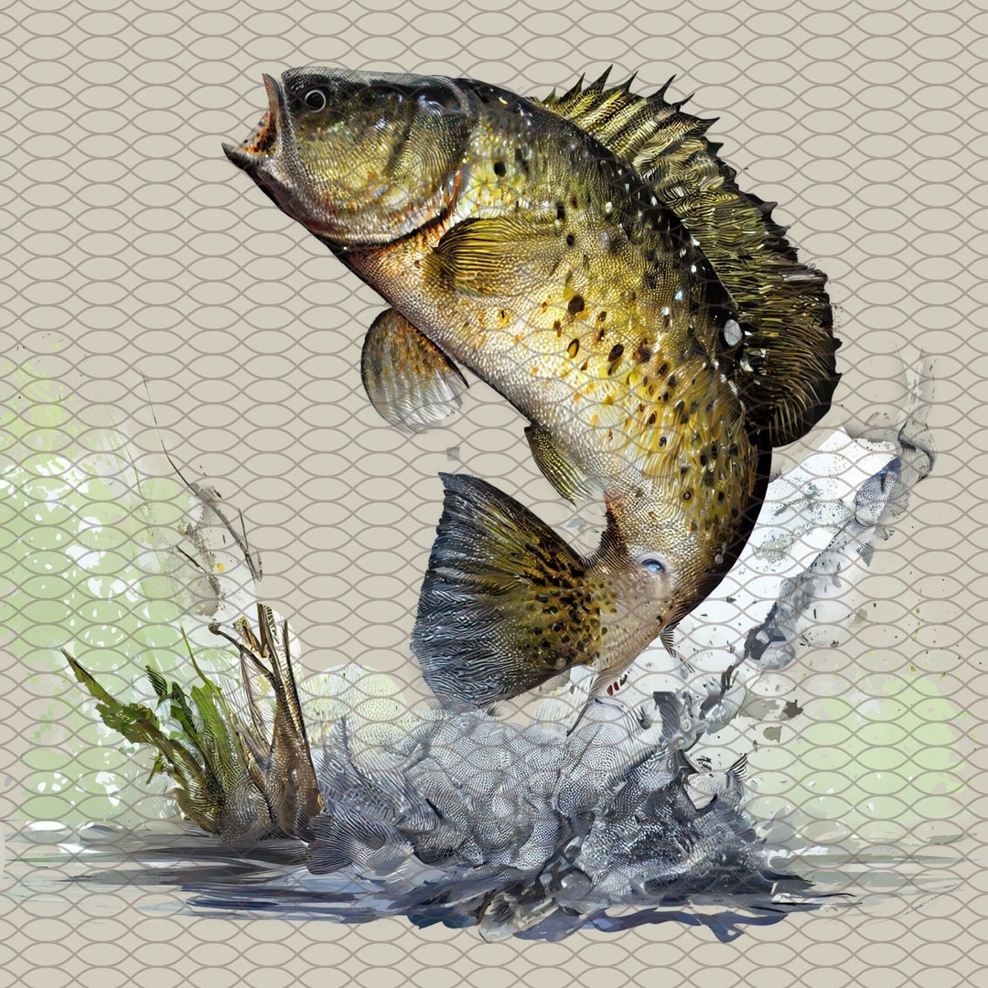 Crappie Png Fishing Png Jumping Sublimation Design Transparent ...