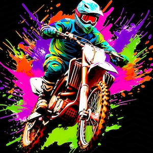 Neon Motocross Png Neon Dirt Bike Png Racing Bike Scrambler Png ...