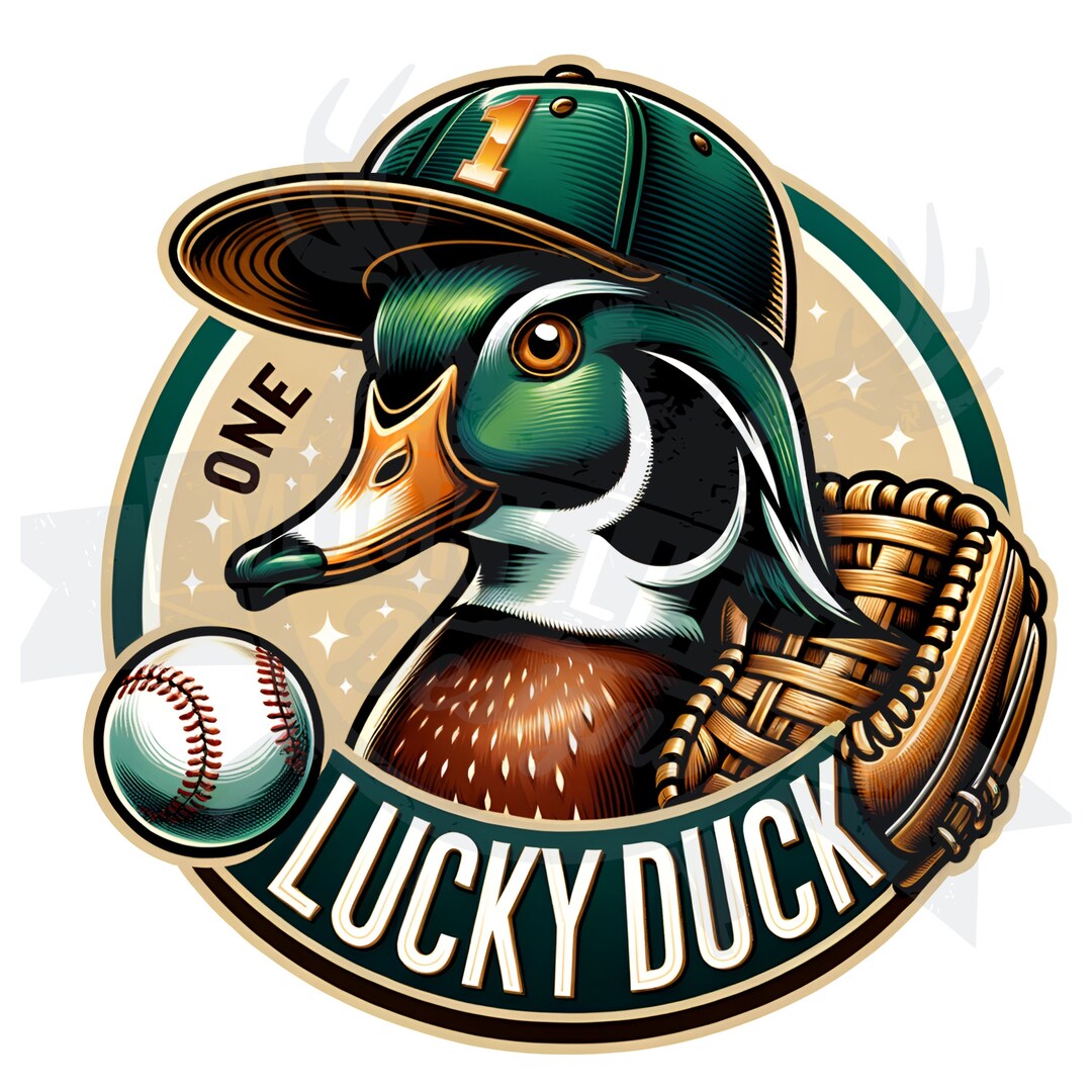 Baseball Duck PNG One Lucky Duck PNG Ducks PNG Softball Duck ...