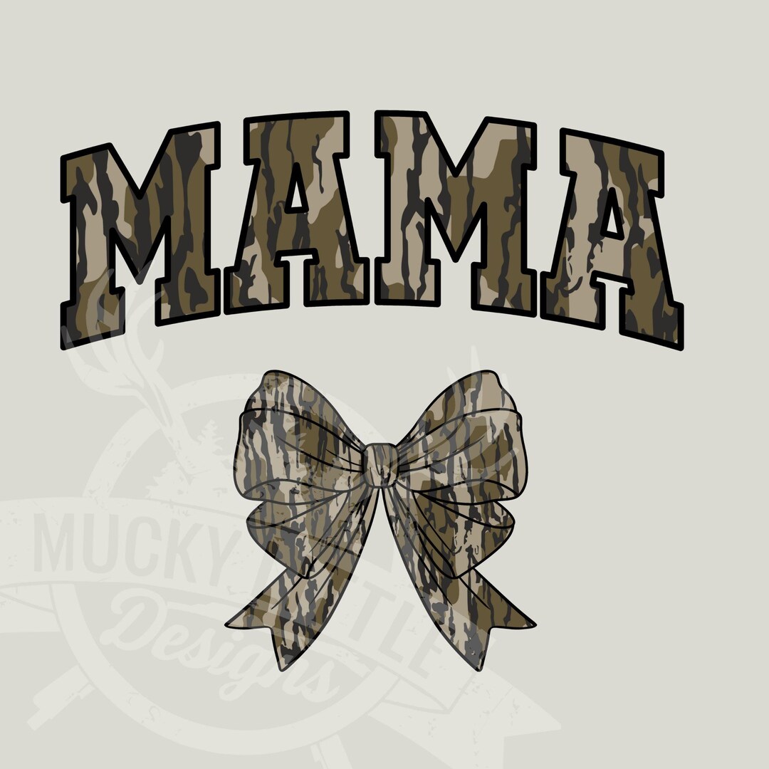 Camo Mama Bow Png Design Duck Hunting Shirt Design Old School Camo Png ...