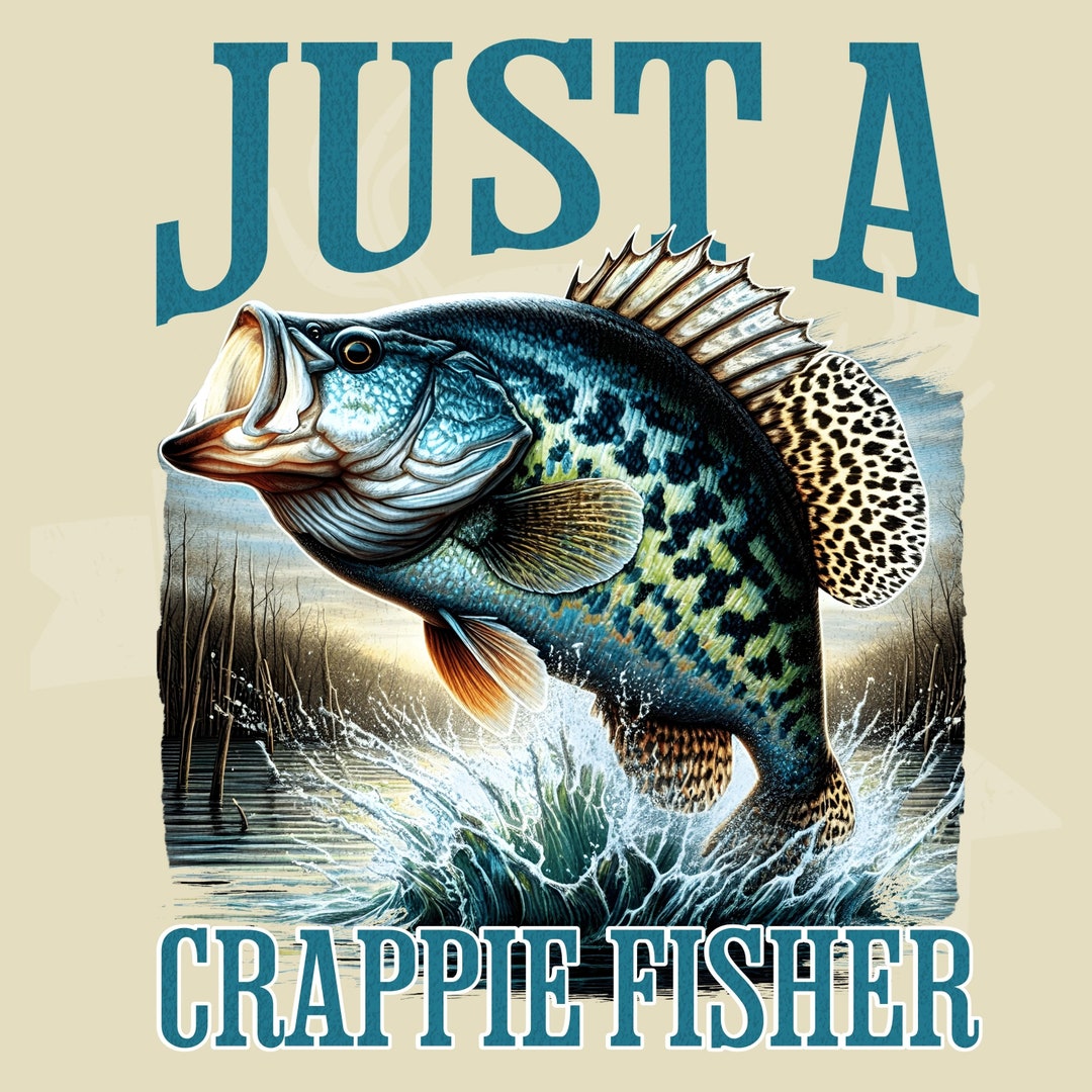 Funny Crappie Fishing Design: Sublimation PNG (transparent Background ...
