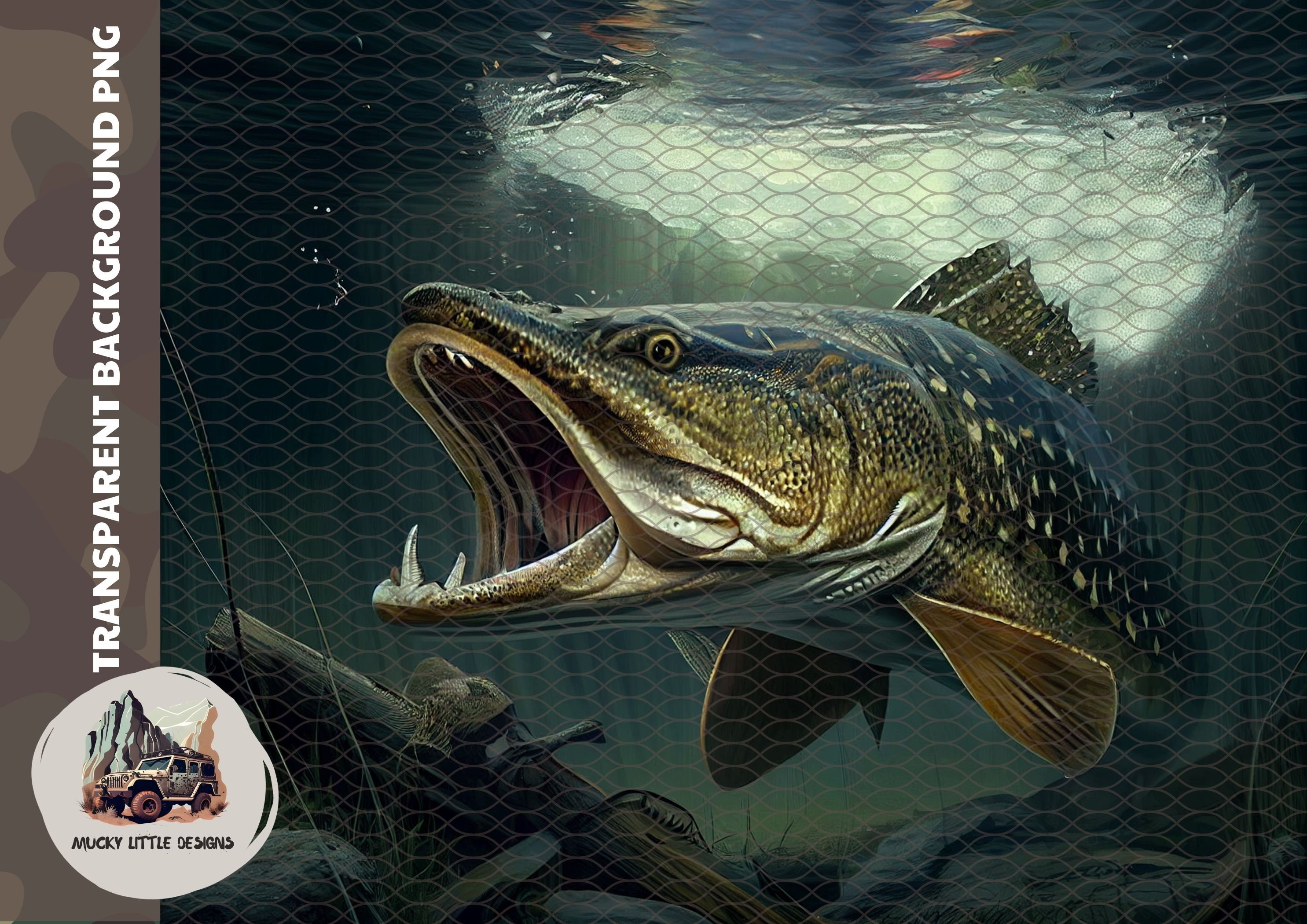 Pike Fishing Sublimation Tumbler Design Download PNG Straight - Etsy