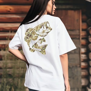 Camo Bass Png | Bass Fishing Sublimation Design | Old School Camo ...