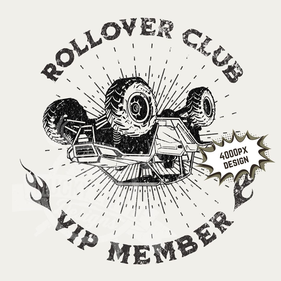 Rollover Club PNG | Funny Off-road Sublimation Design UTV and ATV Image ...