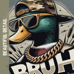 Funny Duck Hunting PNG: Duck With Backward Cap (digital Download) - Etsy