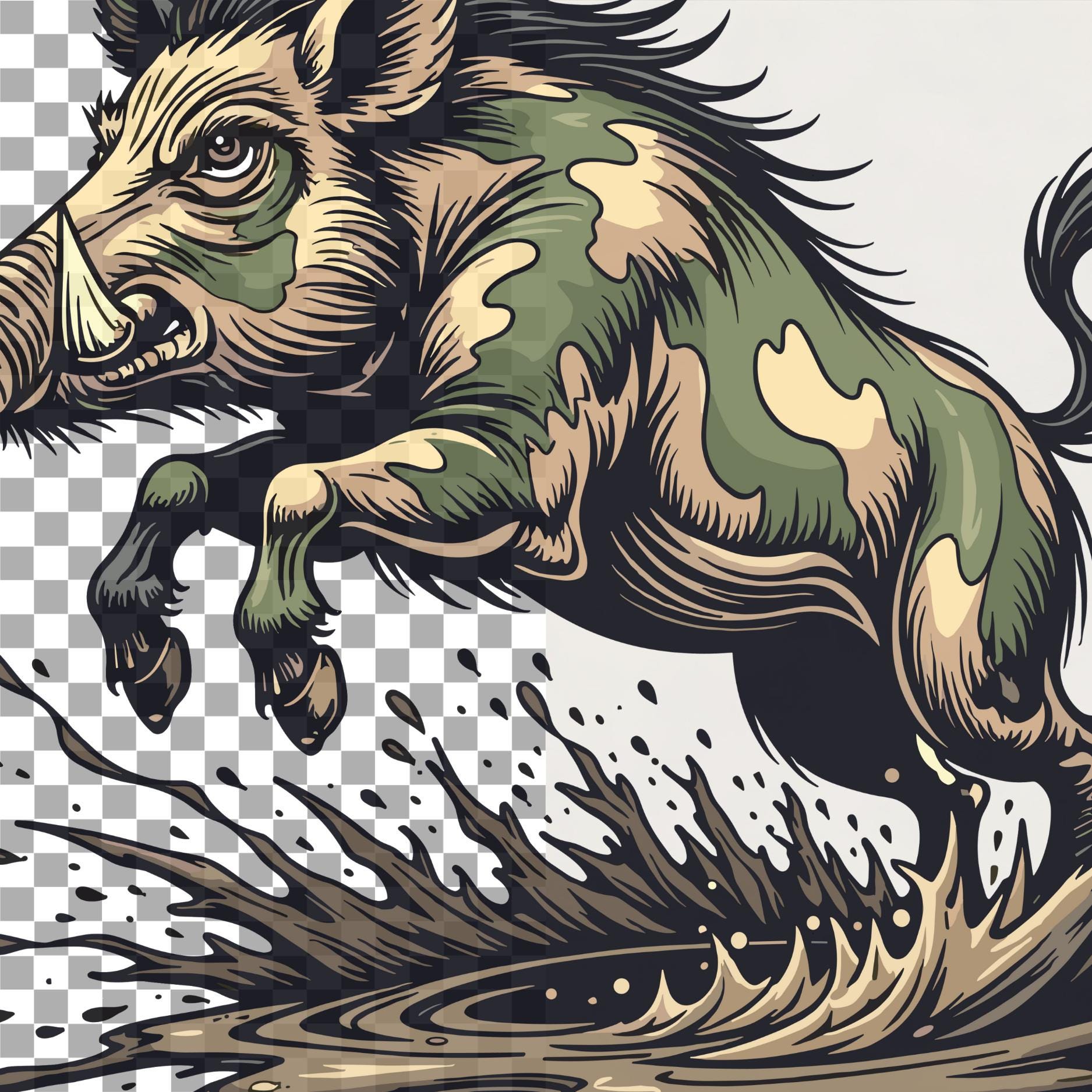 Camo Wild Boar Hunting PNG: Sublimation Design (digital Download) - Etsy