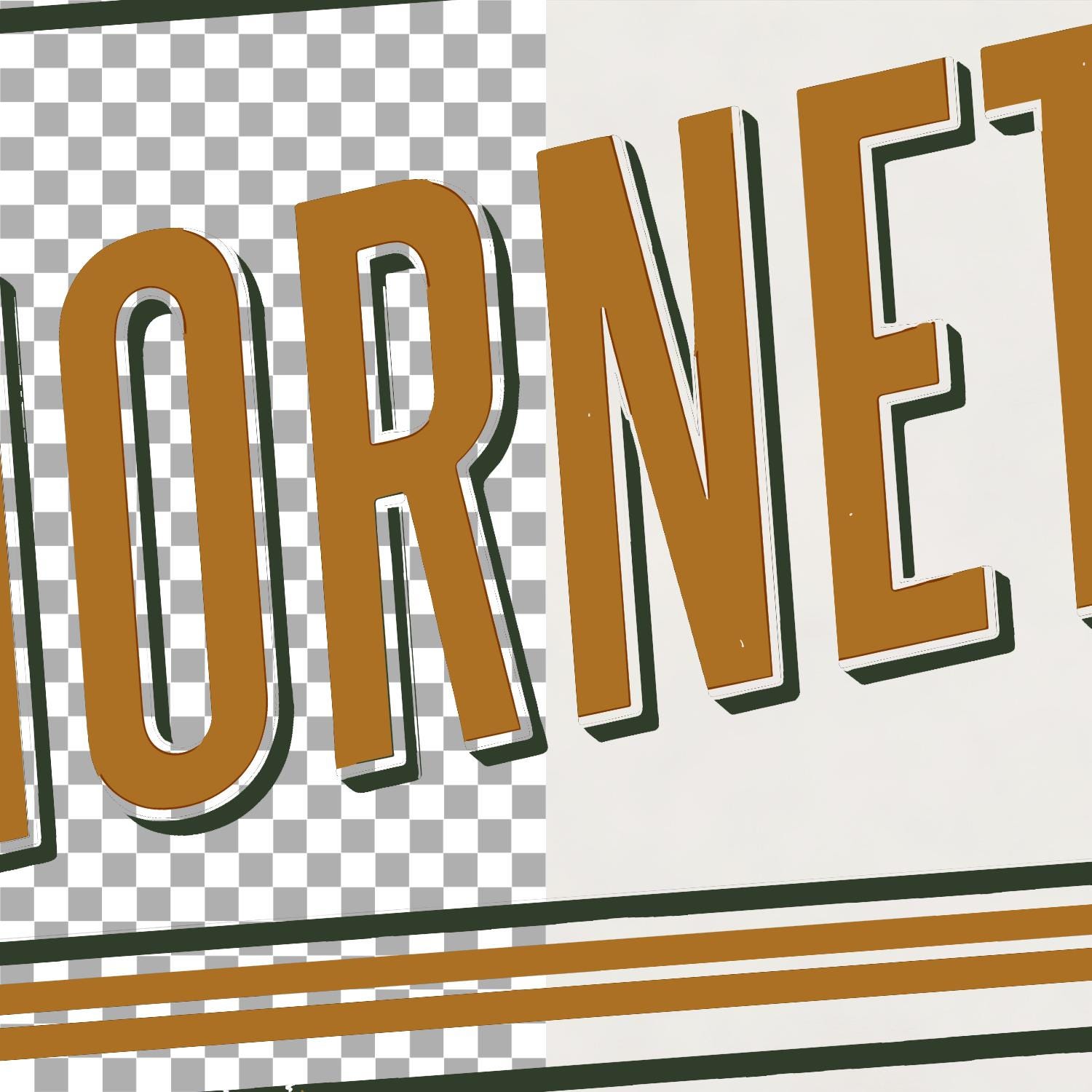 Retro Hornets Logo PNG: Vintage Mascot, T-shirt Sublimation (instant ...