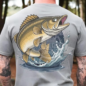 Walleye Png | Jumping Walleye Fishing Sublimation Design Transparent ...