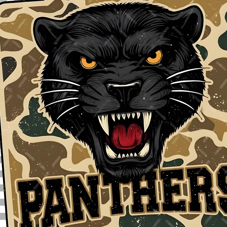 Panthers Camo PNG: Mascot Sublimation Design (digital Download) - Etsy