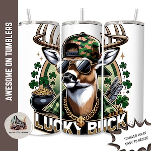 Lucky Buck Png Kids St Patricks Day Png Deer Hunting Sublimation Design ...