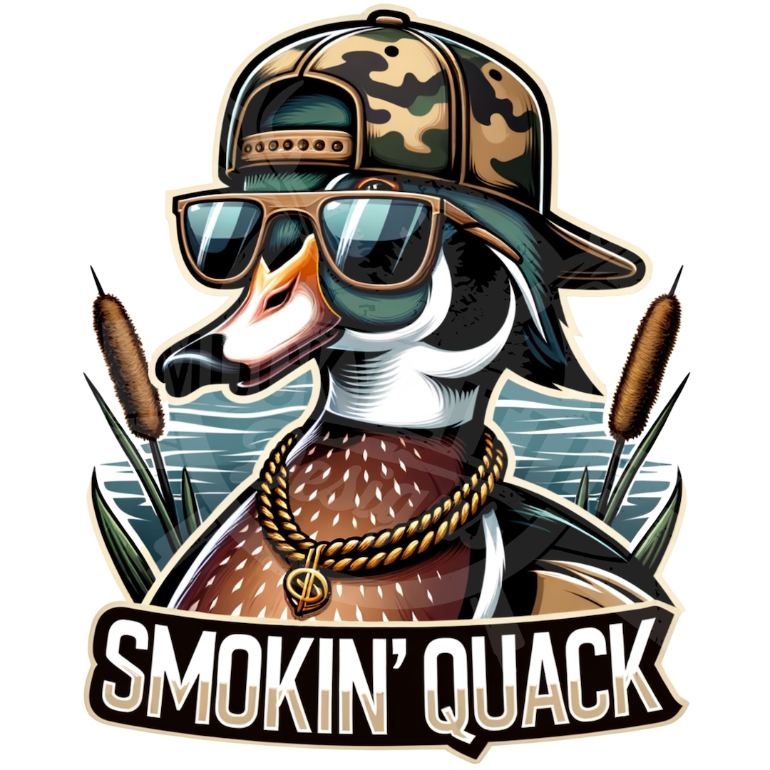 Smokin Quack PNG | Youth Hunting Png | Wood Duck Sublimation | Wood ...