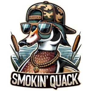 Smokin Quack PNG | Youth Hunting Png | Wood Duck Sublimation | Wood ...