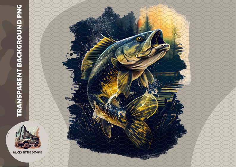 Walleye Png Fishing Png Jumping Walleye Sublimation Design - Etsy