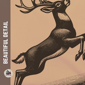 White Tailed Deer Jumping Svg, Buck SVG, Detailed Deer Svg, Whitetail ...