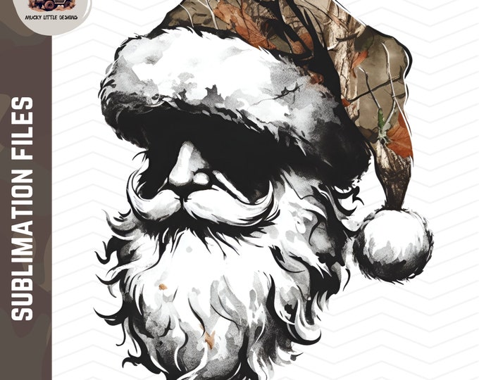 Camo Santa Png Camo Santa Hat Png Camouflage PNG, Christmas Hunting ...