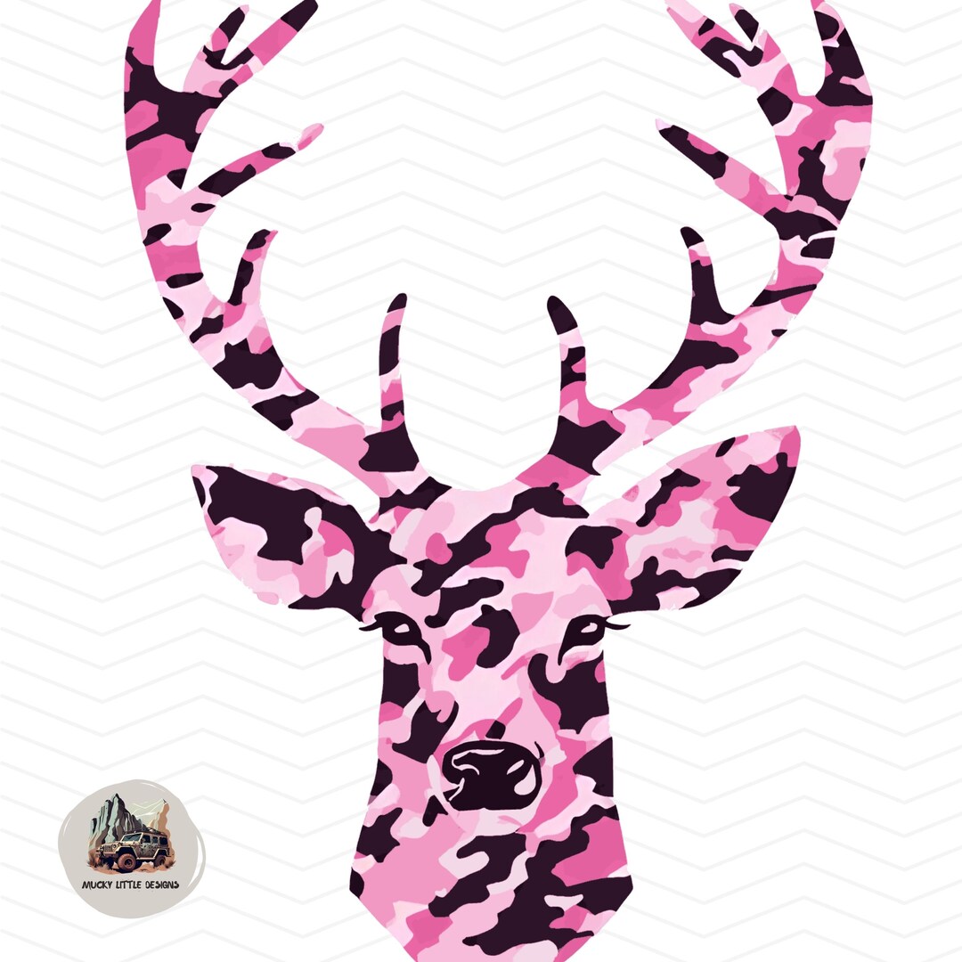 Pink Camo Png Lady Hunting Png Deer Hunting Sublimation Design Big Buck ...