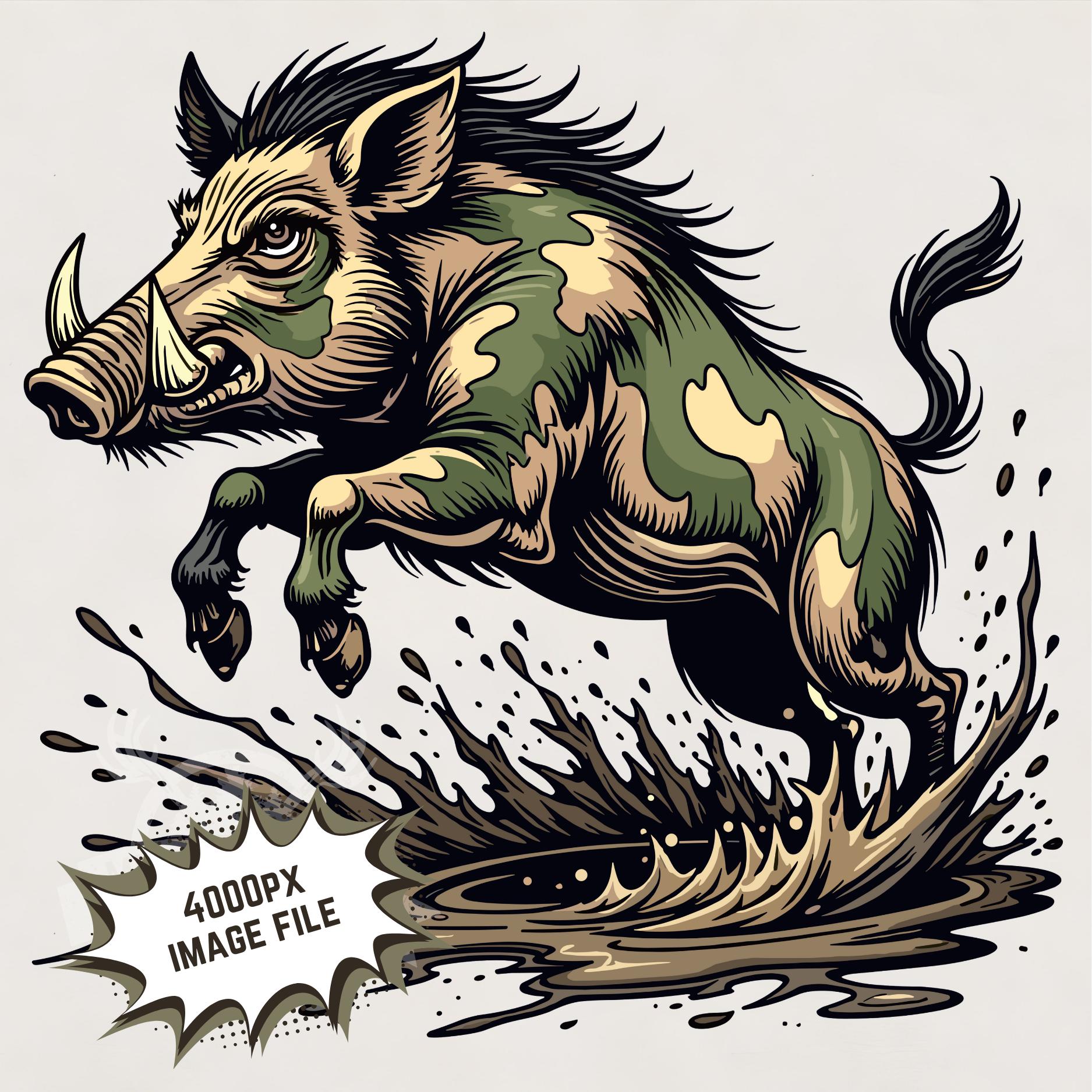 Camo Wild Boar Hunting PNG: Sublimation Design (digital Download) - Etsy