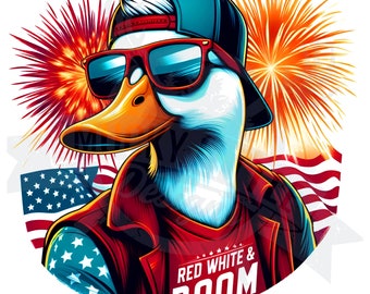 4th July Mallard Duck Png Red White & Boom Duck Png Boys Independence ...