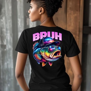 Bass Fishing PNG Sublimation Fish in Backward Cap PNG Funny Fishing Png ...