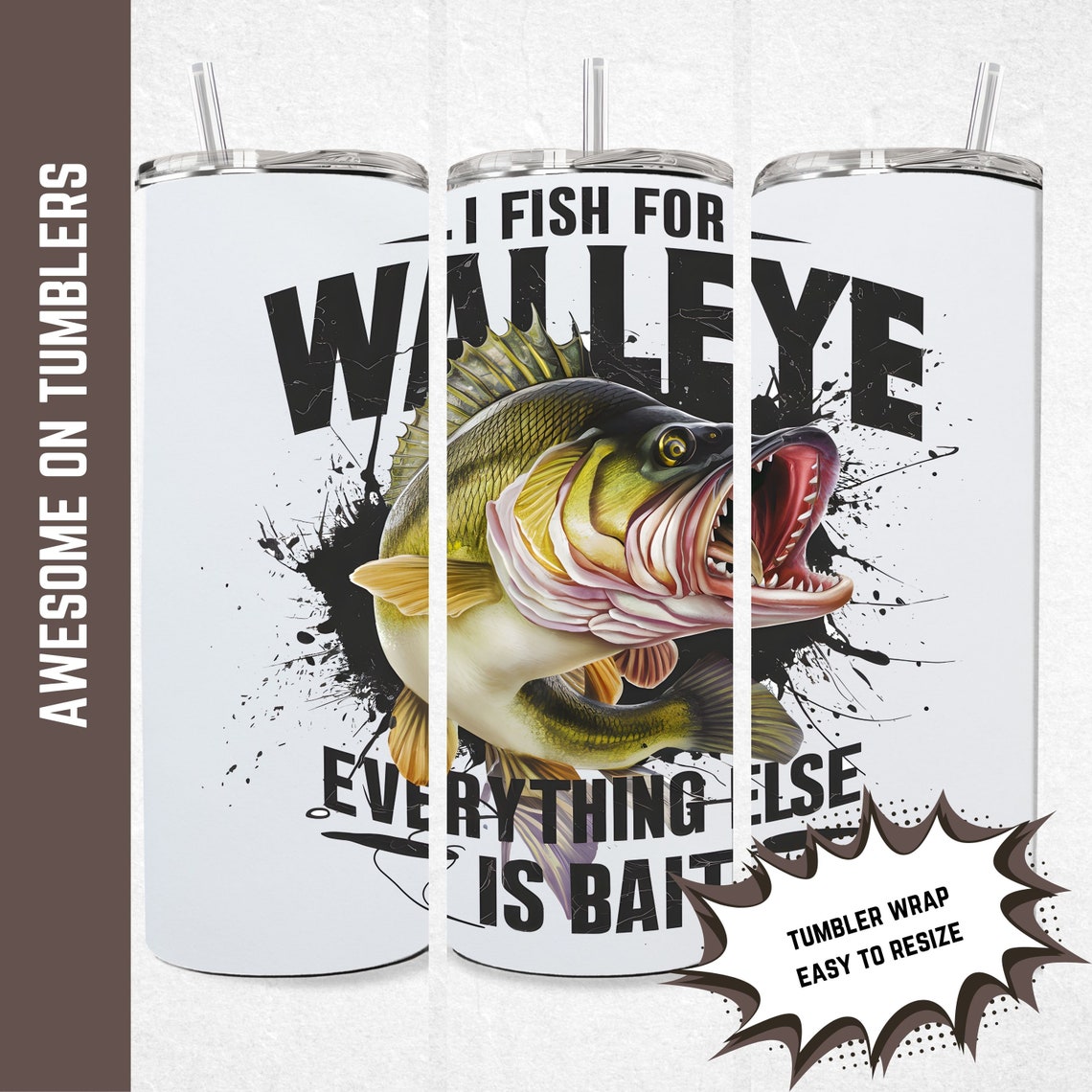 Walleye Fishing Sublimation Design: Funny Fisherman Quote PNG (digital ...
