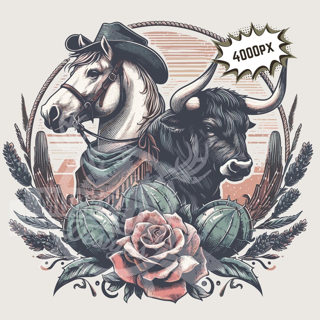 Western Crest Design Png | Cowboy Monogram Frame | Retro Cowboy ...