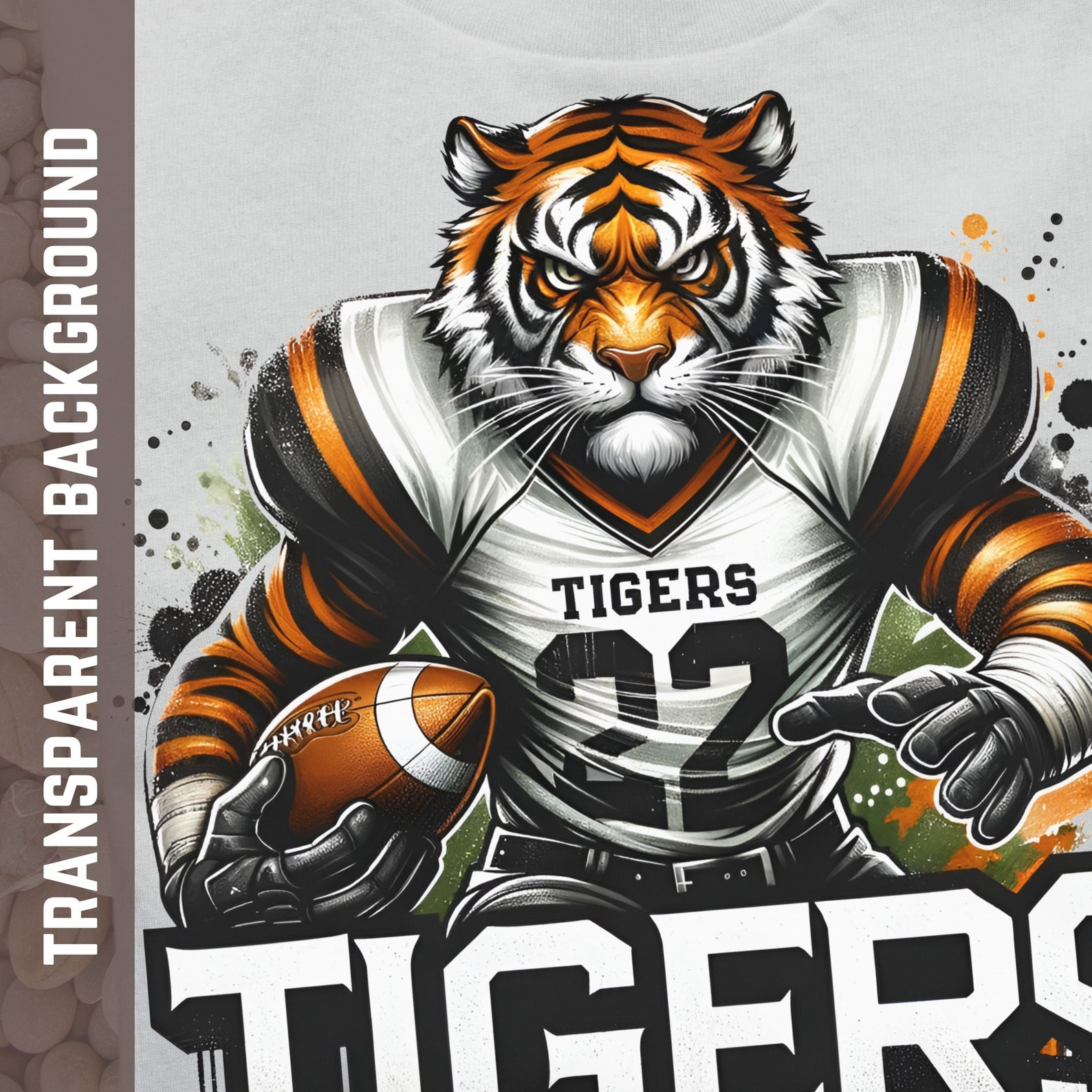 Tigers Football Png Tigers T-shirt Sublimation Digital File Download L Tigers School Spirit ...