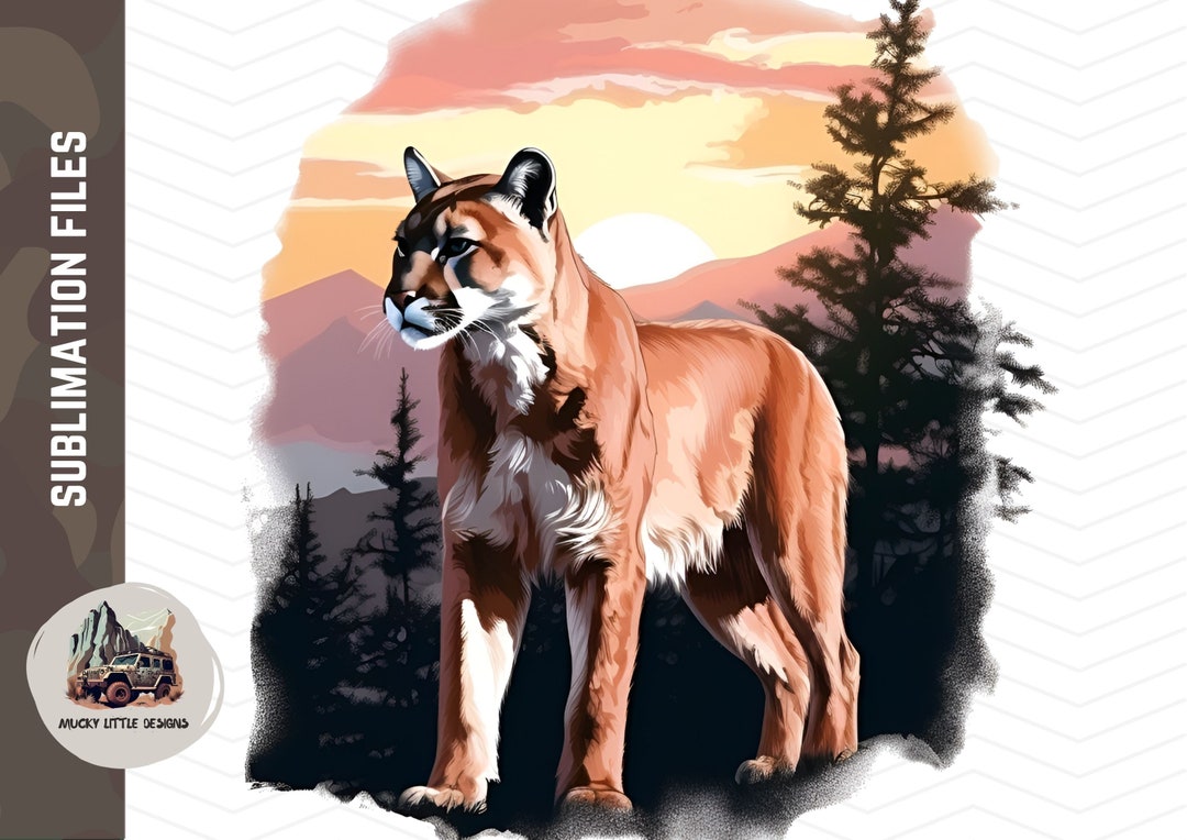 Puma sublimación león de montaña Png puma sublimación puma - Etsy México