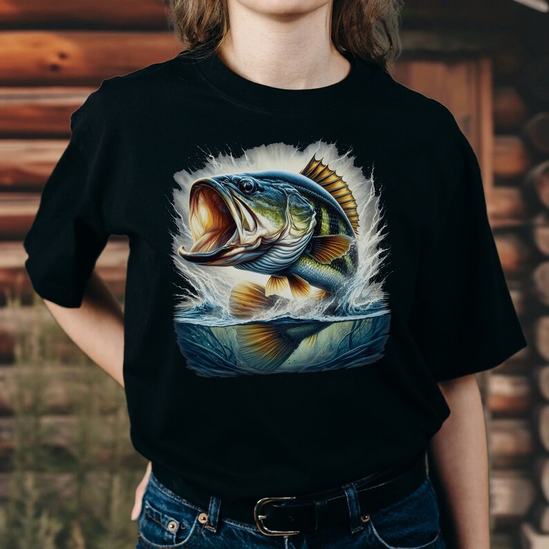 Bass Fishing Sublimation Design: Jumping Bass PNG (digital Download) - Etsy