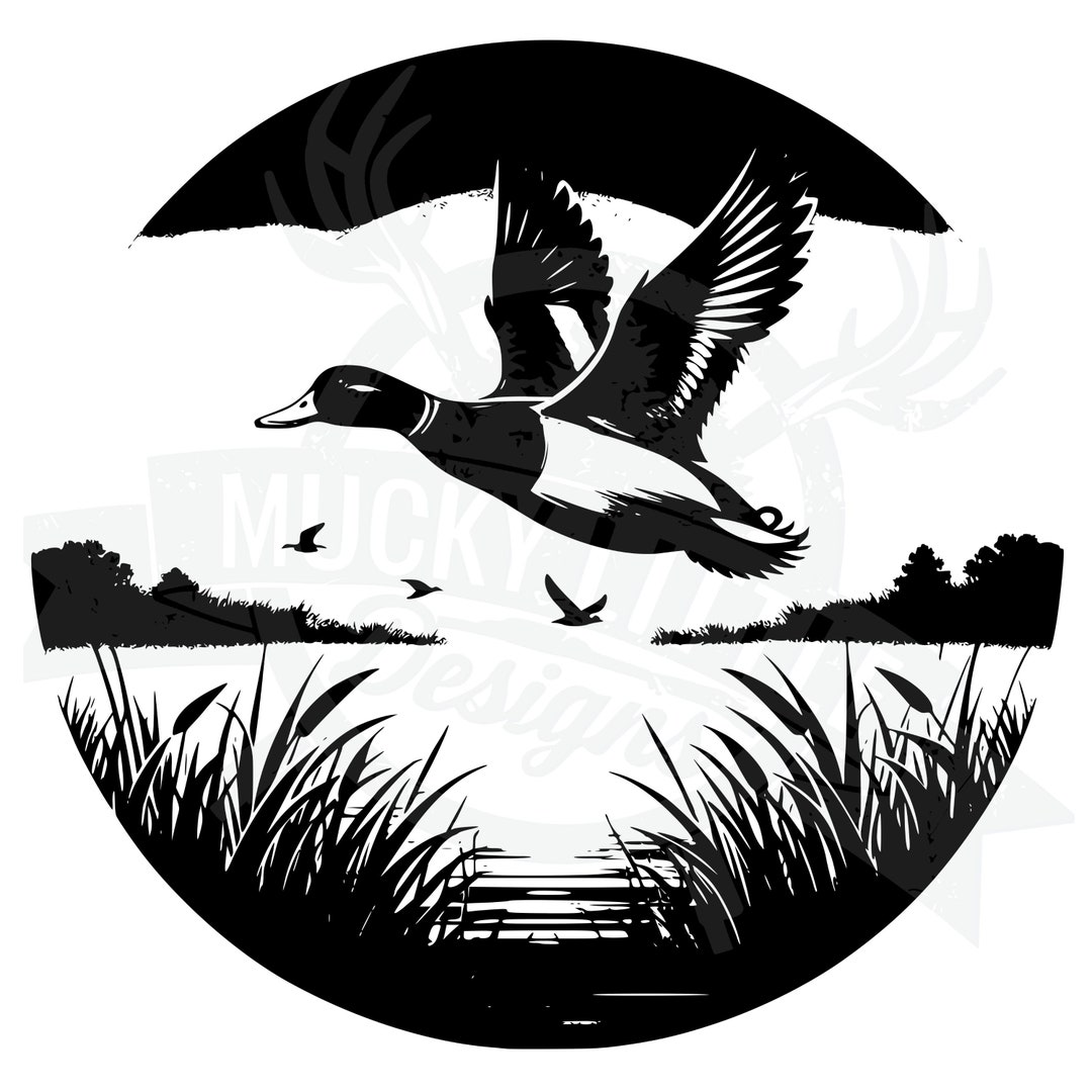 Duck Flying Svg Duck Hunting Svg Mallards Svg Flying Drake Svg Duck ...