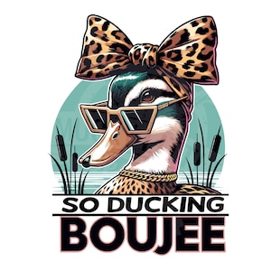 Funny Boujee Duck PNG: Sunglasses, Leopard Bow (digital Download) - Etsy
