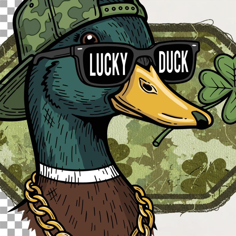 Lucky Duck PNG: Duck St Patricks Day Sublimation Print File - Etsy