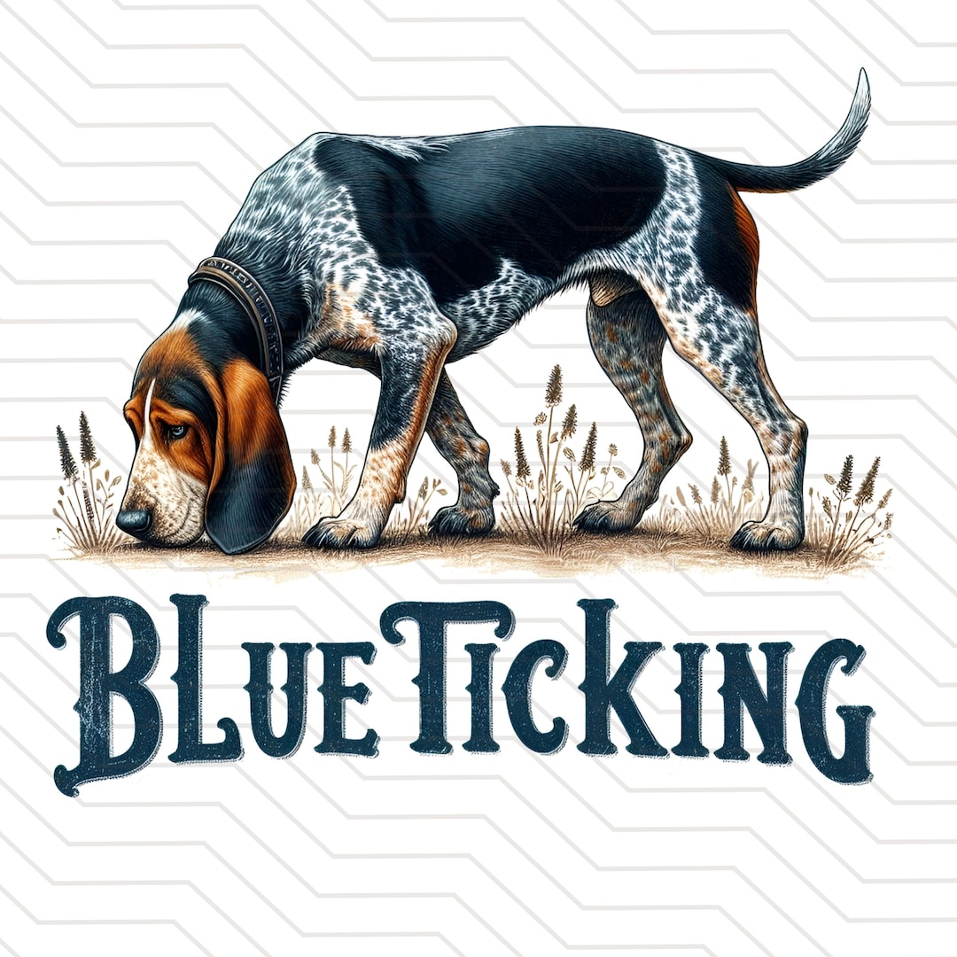 Bluetick Coonhound Hunting Dog PNG: Sublimation Design (digital ...