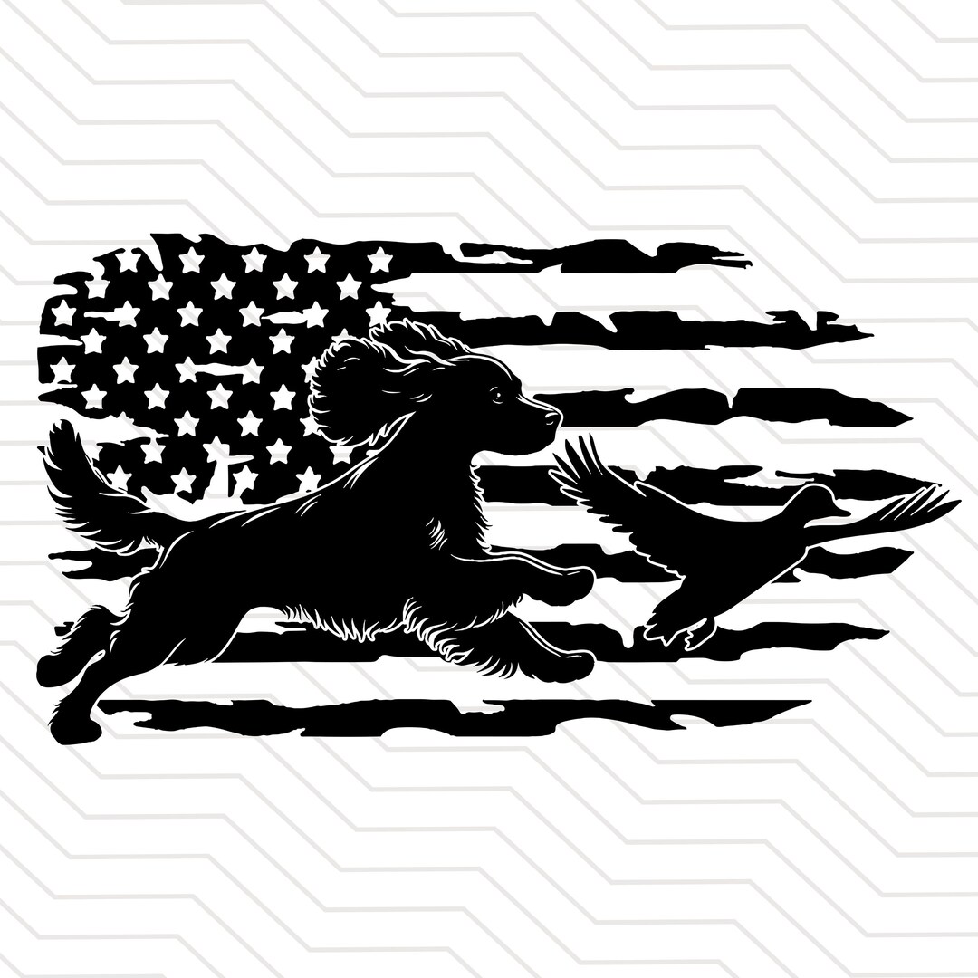Duck Hunting Svg Hunting Flag Svg Hunting With Dogs Svg Boykin Spaniel ...