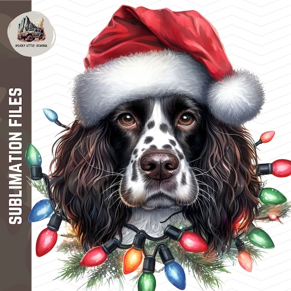 Spaniel Christmas Png - Etsy UK