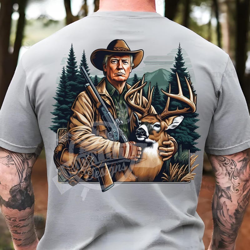 Trump Hunting Iron On - Etsy