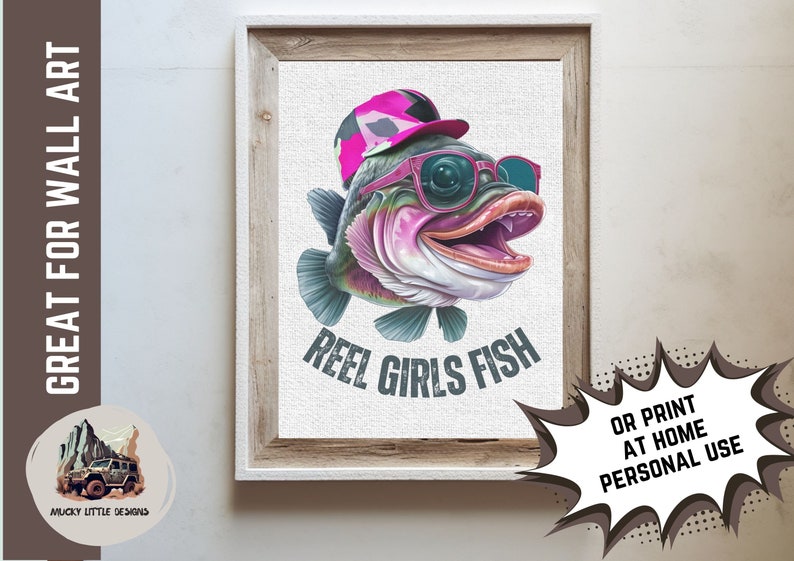 Reel Girls Fish Png 20oz Girls Fishing Tumbler Wrap Girl - Etsy
