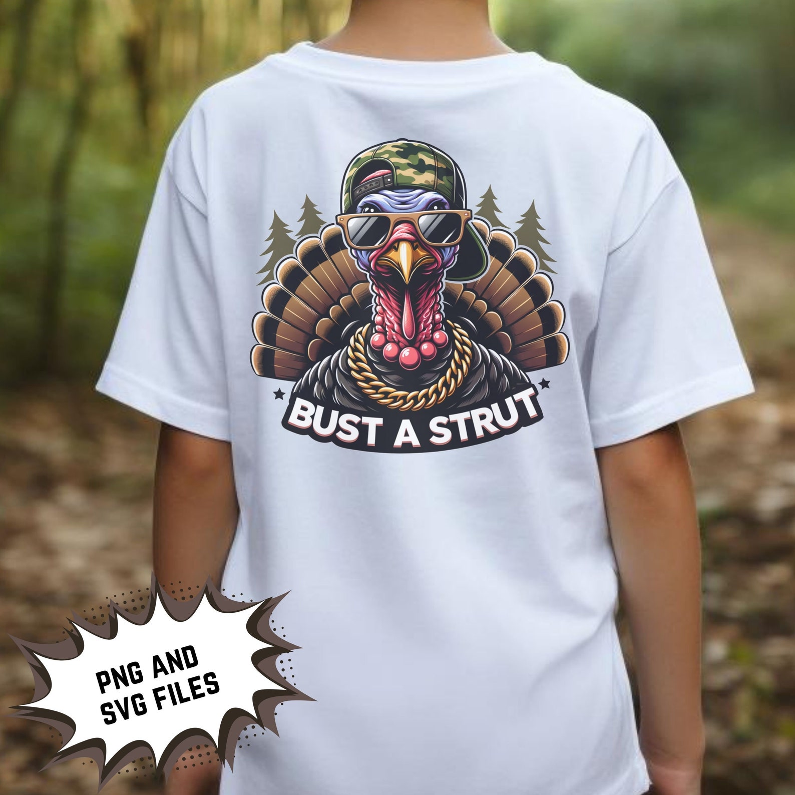 Bust a Strut Turkey Hunting PNG: Funny Shirt Design (digital Download ...