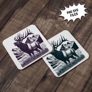Bugling Bull Elk SVG: Hunting Design, Laser Cut File (digital Download ...