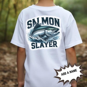 Salmon Slayer Png | Funny Salmon Fishing Sublimation Design | Salmon ...