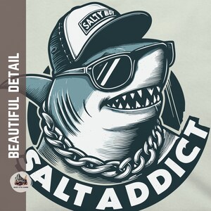 Cartoon Shark PNG | Salty Boy Design (instant Download) - Etsy