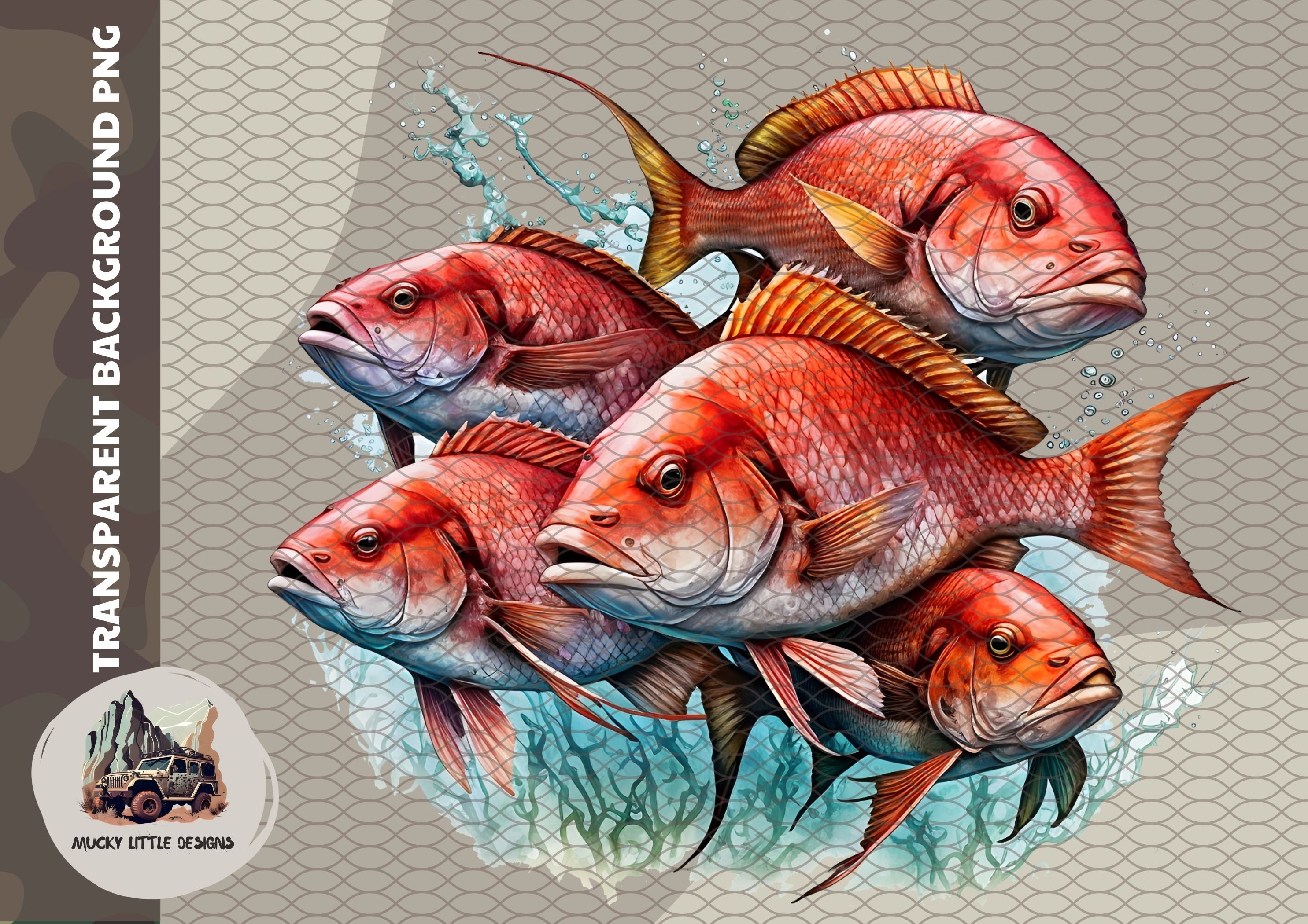 Red Snapper Png Red Fish Png Sublimation Design Transparent - Etsy