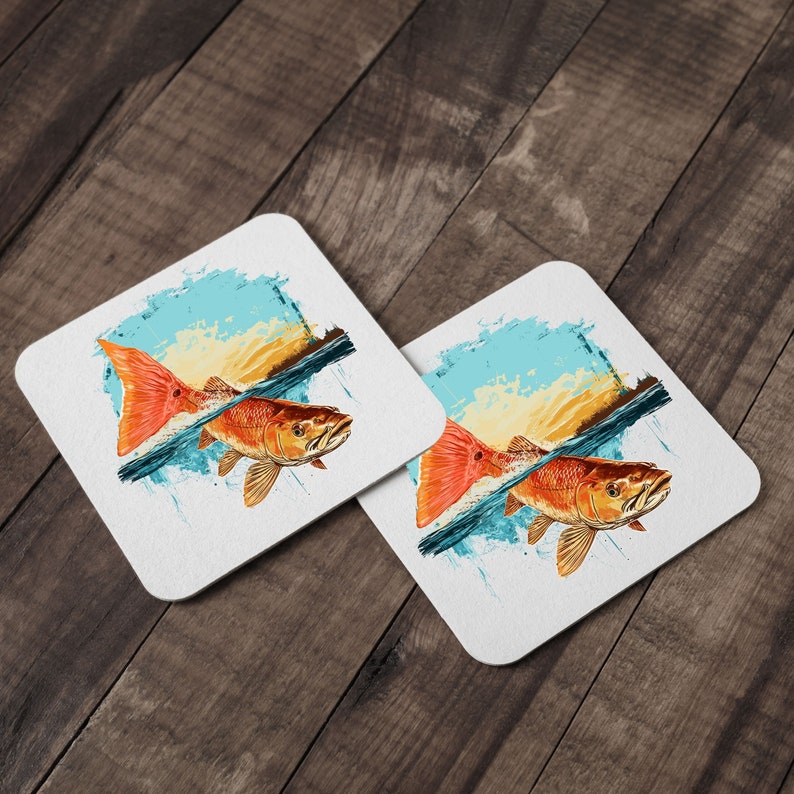 Redfish Sublimation Design: Fishing Lake Scene Clipart (PNG, SVG) - Etsy