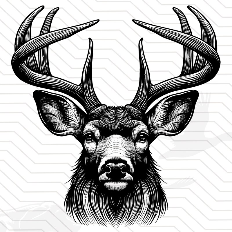 Deer Head Svg - Etsy