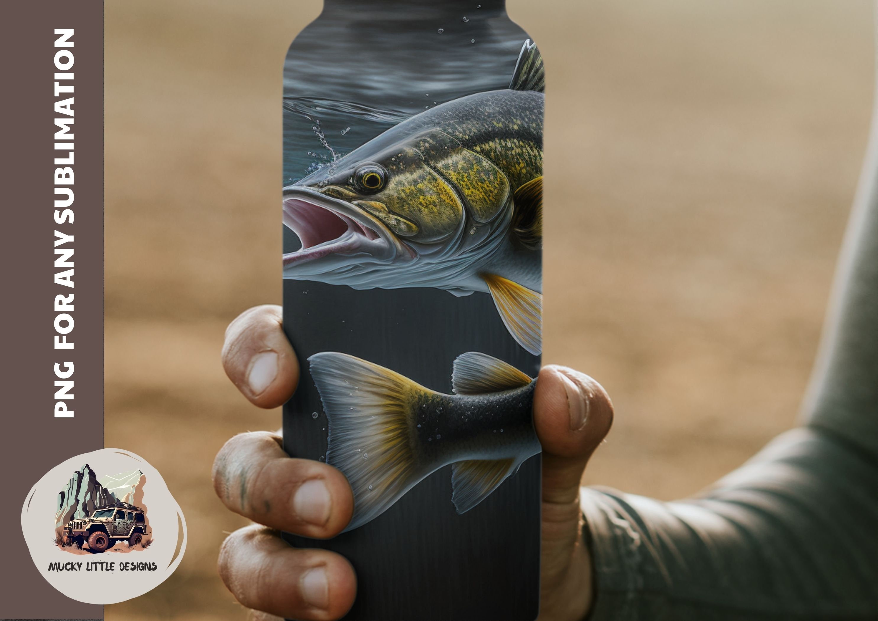 Walleye Sublimation Tumbler Design Downloads Walleye Straight - Etsy