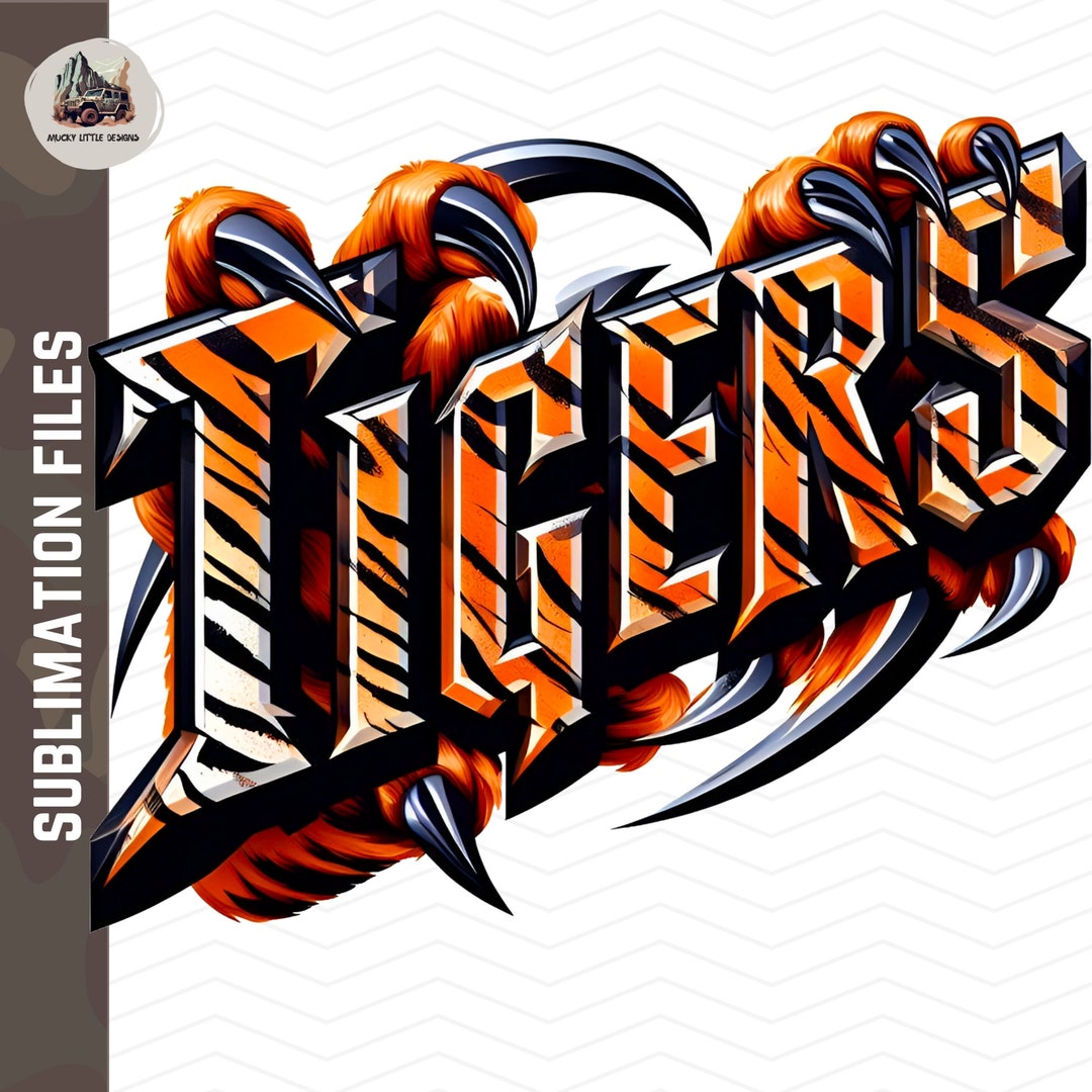 Tigers Claw Logo Png Go Tigers Go Png T-shirt Sublimation Digital File Download L Spirit Shirt ...
