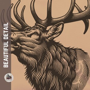 Bugling Bull Elk Head SVG: Hunting Laser Cut File (digital Download) - Etsy