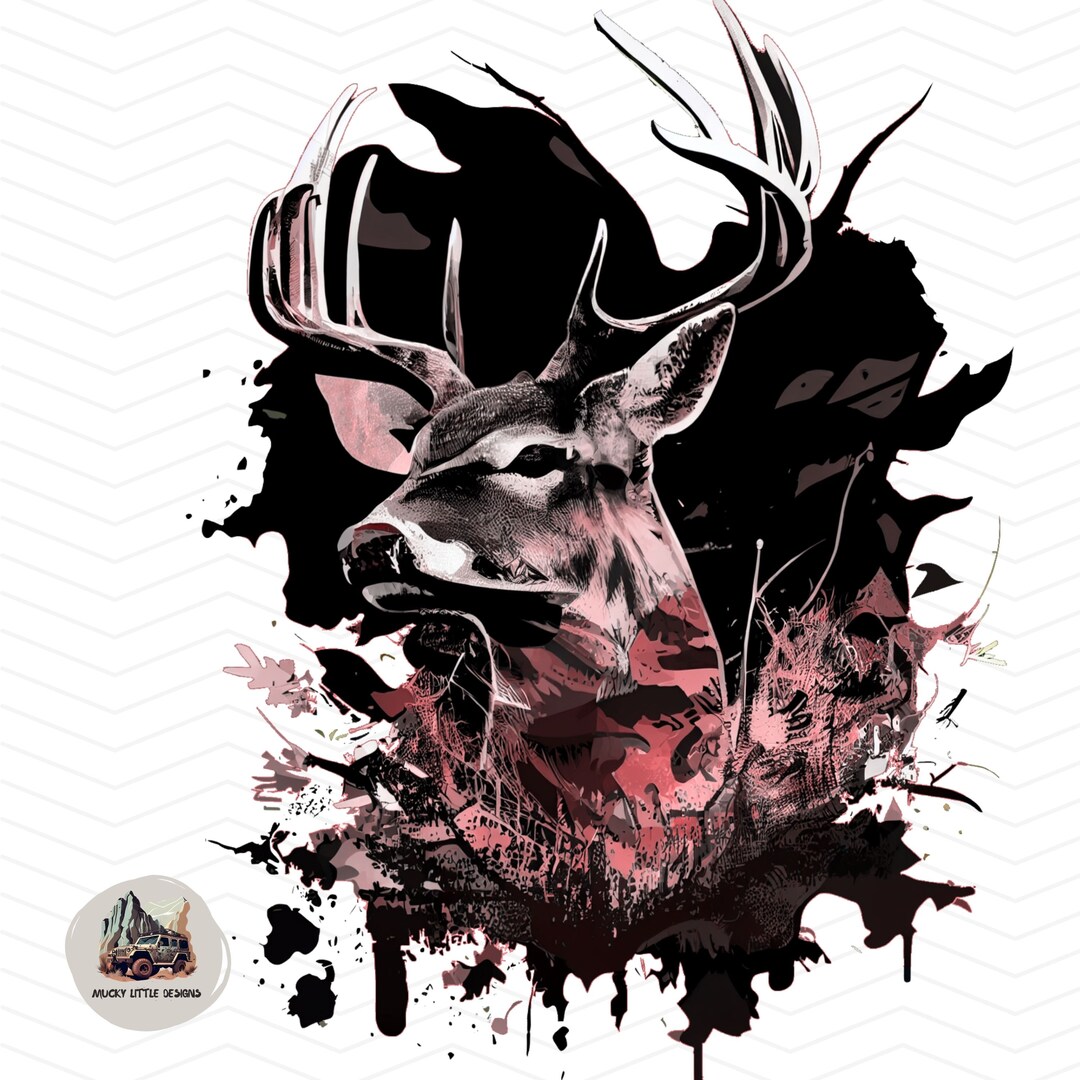 Pink Camo Png Lady Hunting Png Deer Hunting Sublimation Design Big Buck ...