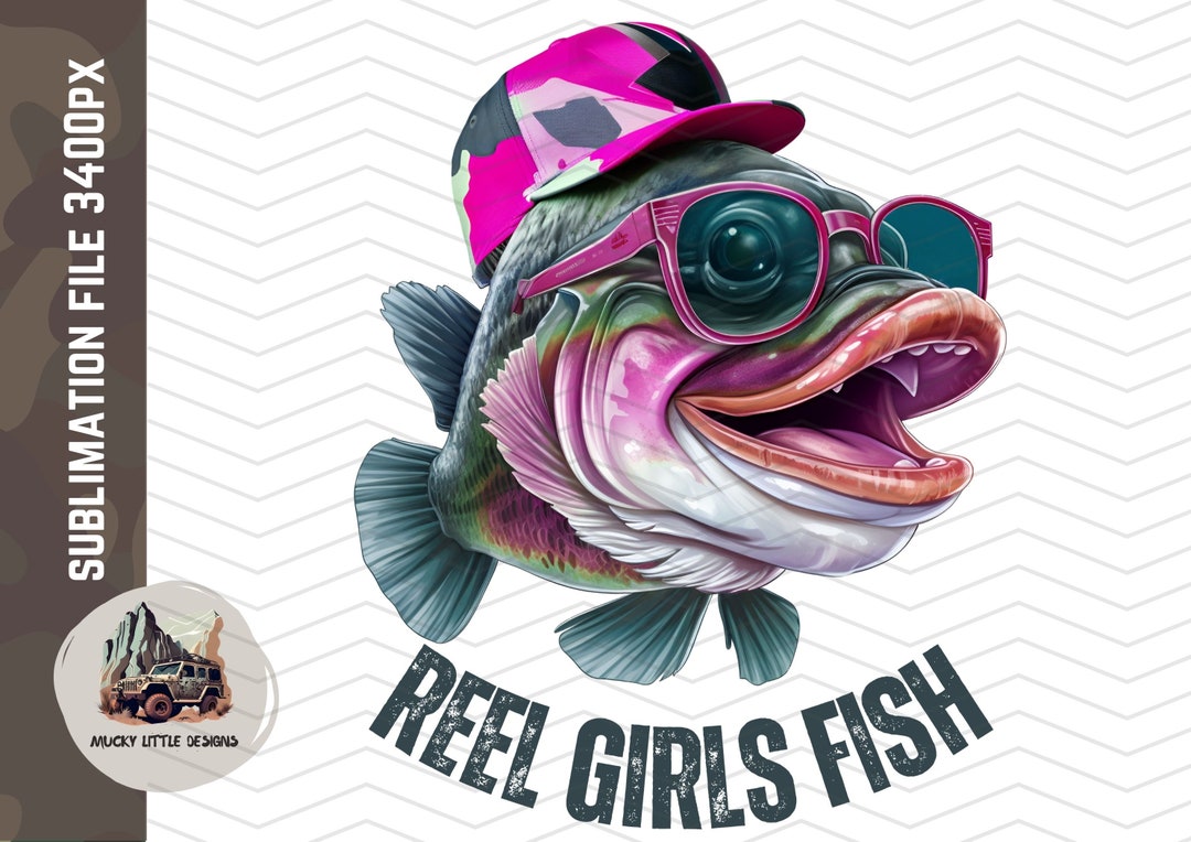 Reel Girls Fish Png 20oz Girls Fishing Tumbler Wrap Girl Fishing ...